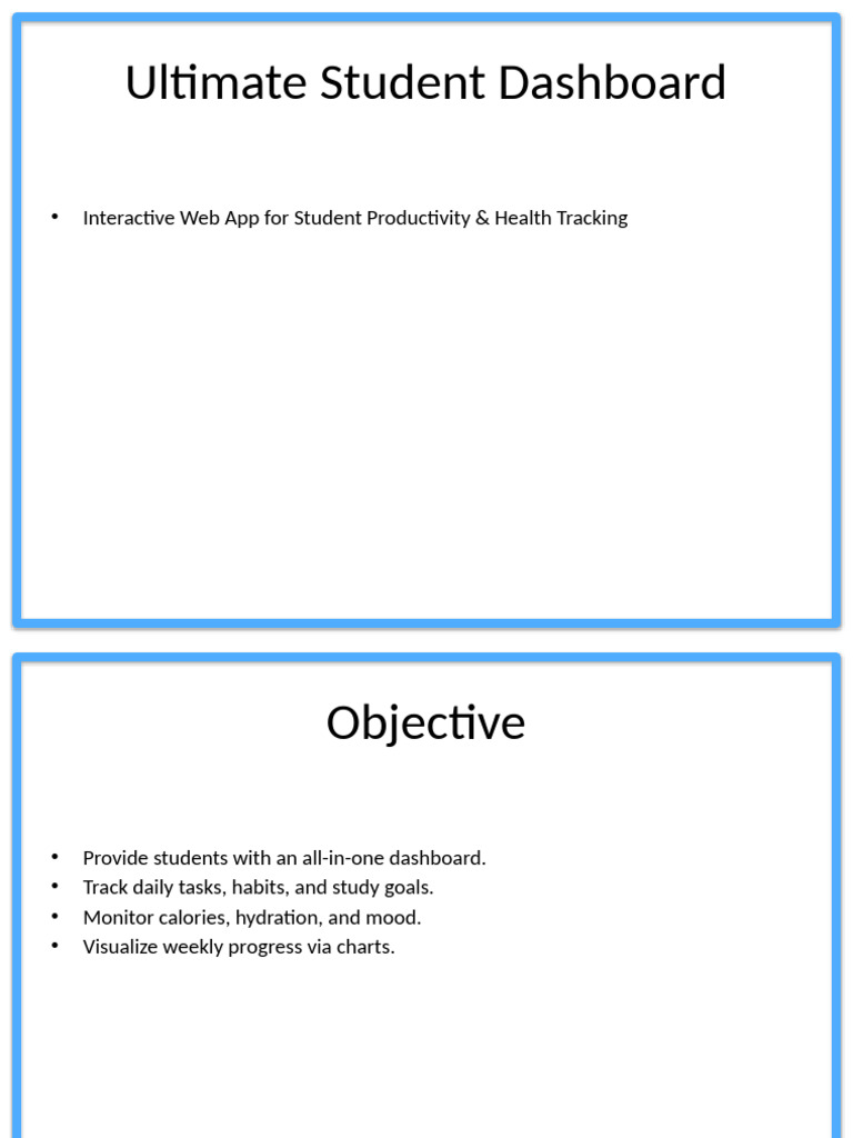 Ultimate Student Dashboard Bordered | PDF