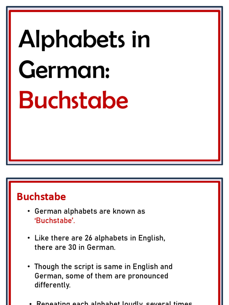 German Alphabet Guide: Buchstabe Explained | PDF