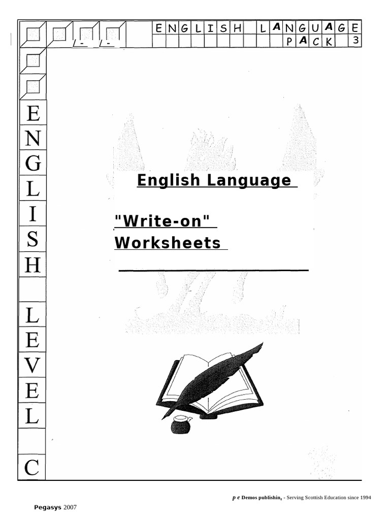 English Language Worksheets for Level C | PDF | Plural | Verb