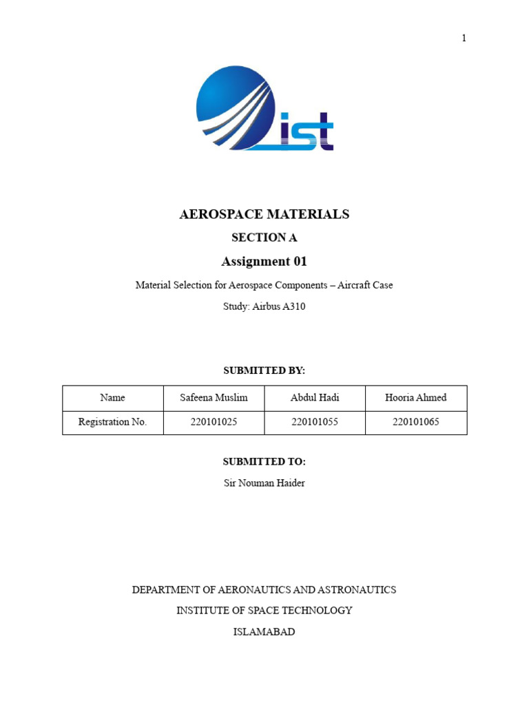 Aerospace Materials for Airbus A310 | PDF | Composite Material | Flight ...