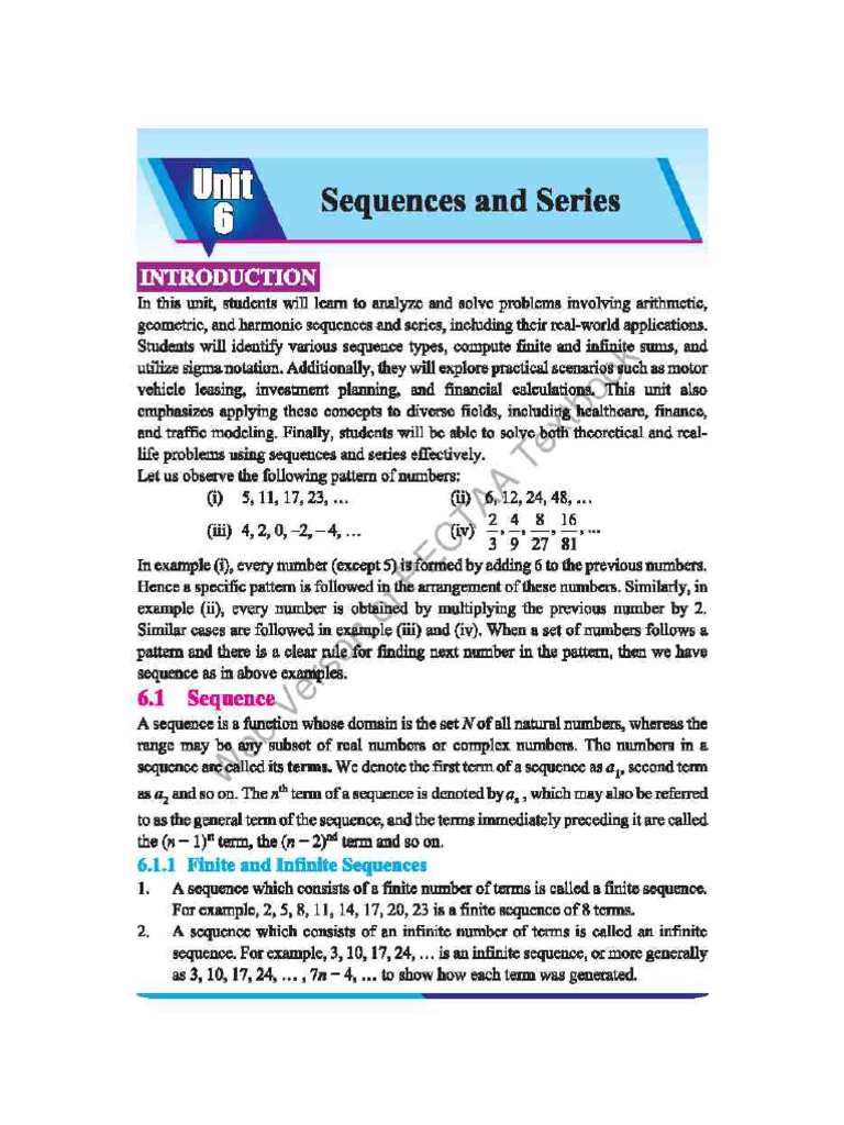 11th Class Mathematics Punjab Board Book Chapter 6 | PDF