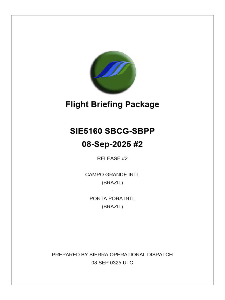 SIE5160 SBCG-SBPP (08-Sep-2025) #2 | PDF | Aviation Safety | Aviation