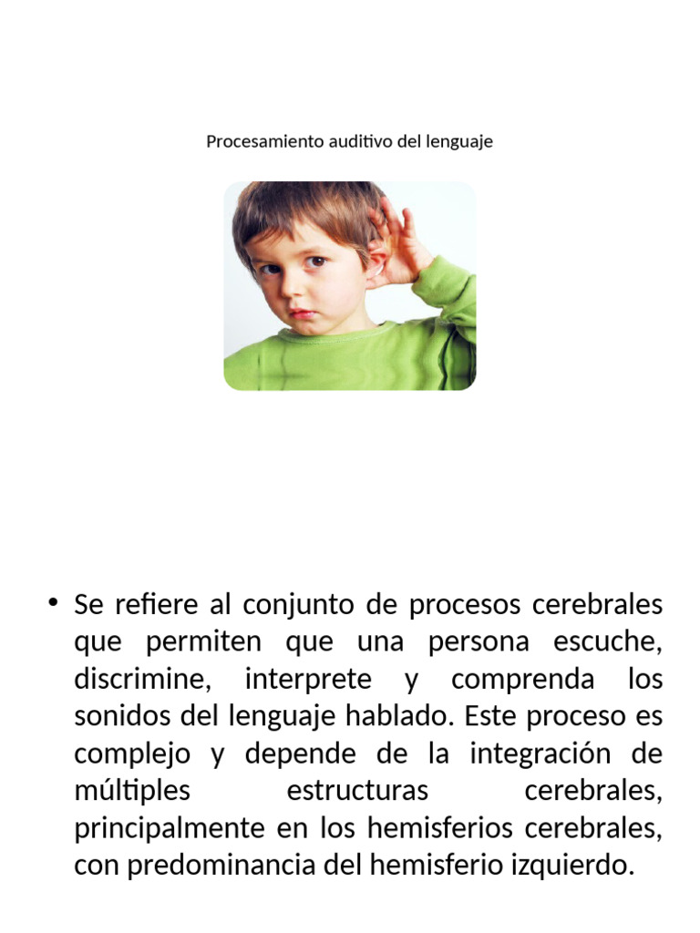 Procesamiento Auditivo del Lenguaje | PDF