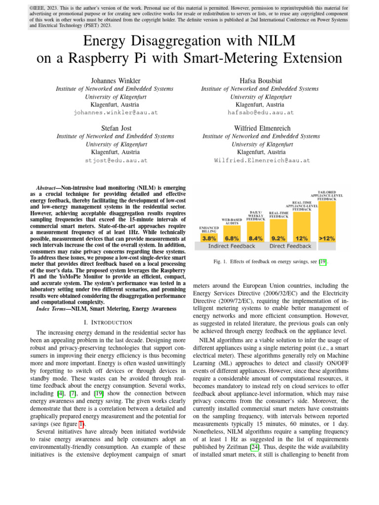 Energy Disaggregation with NILM on Raspberry Pi | PDF | Energy Conservation | Raspberry Pi