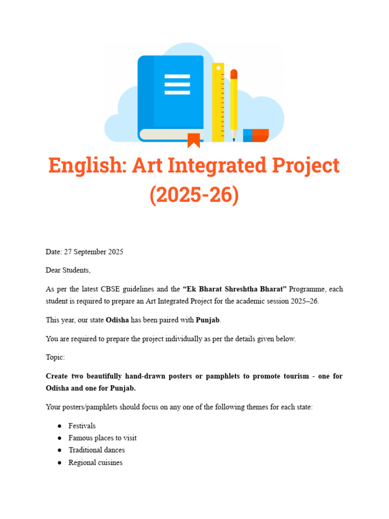 Class 9 Art Project: Odisha & Punjab | PDF