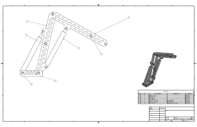 Asseble Drawing of Manipulator | PDF | Mechanical Engineering | Metals