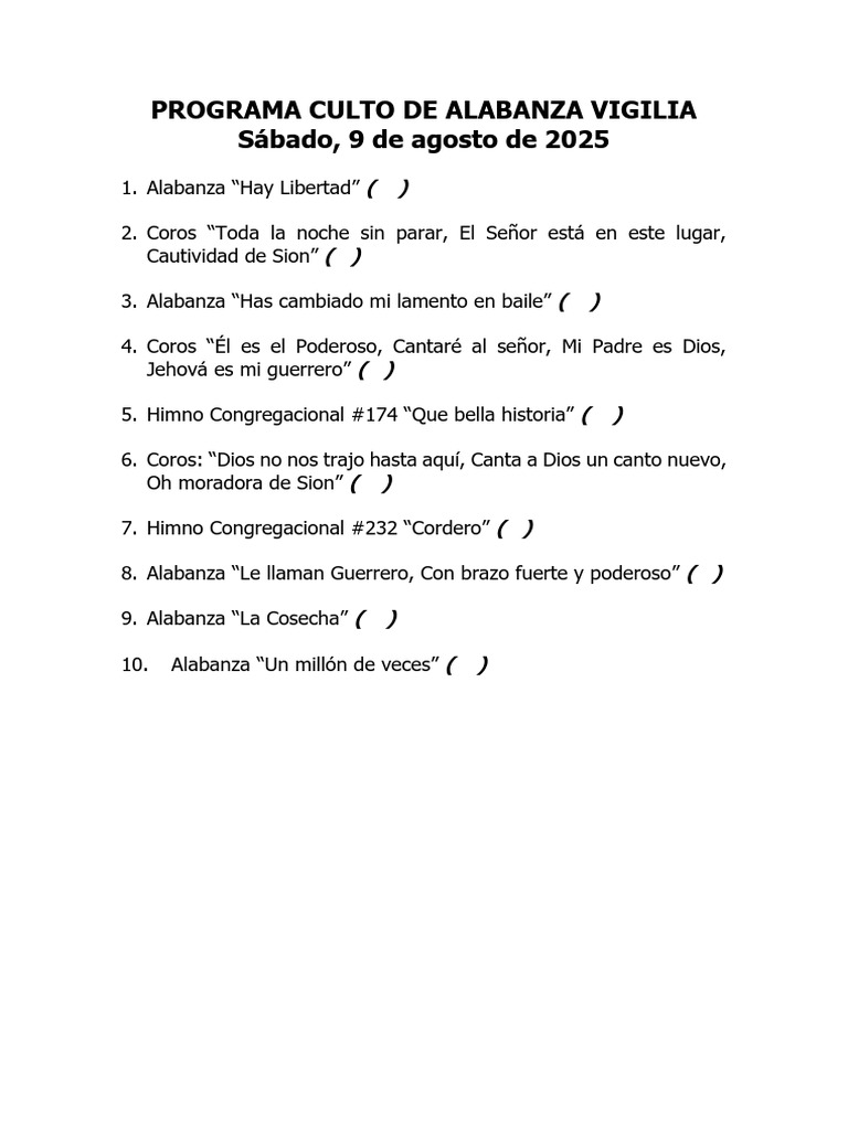 Programas Vigilia | PDF