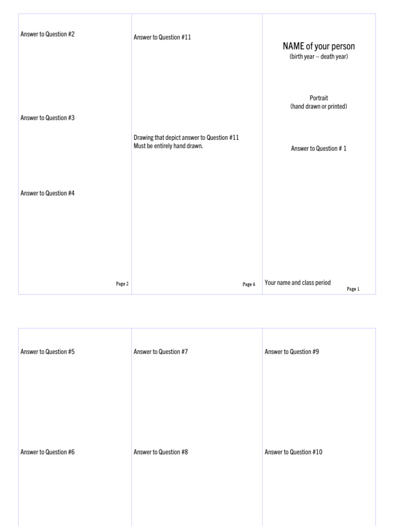 Biographical Brochure Template | PDF