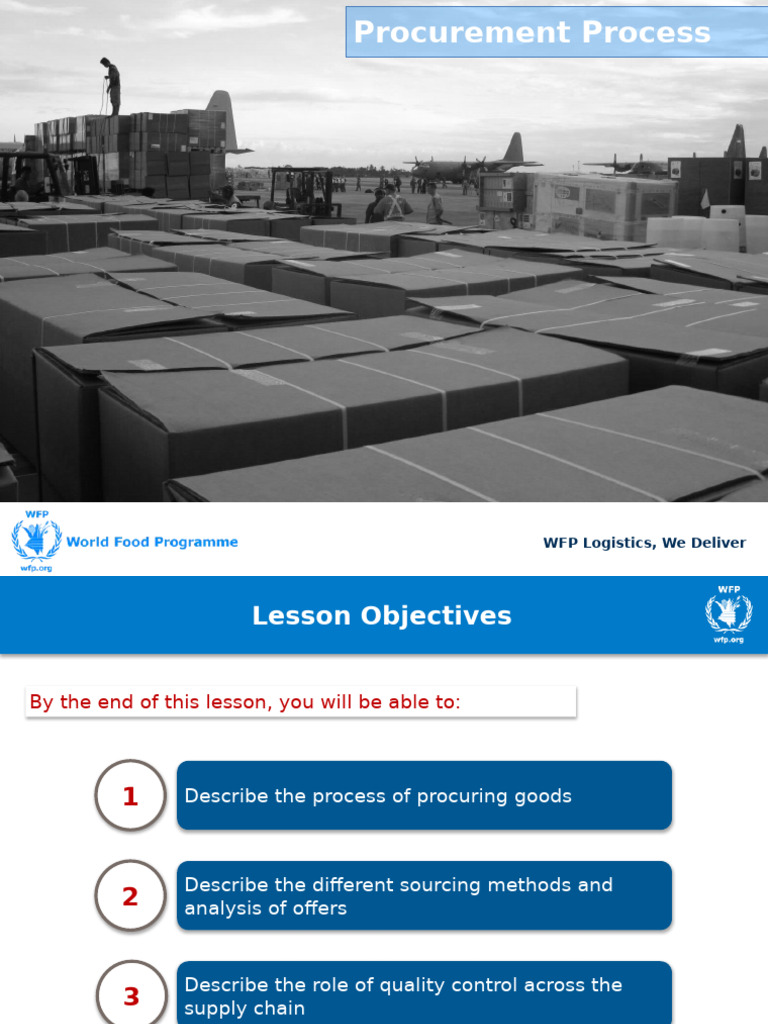Wfp Procurement Process Overview Pdf Procurement Specification