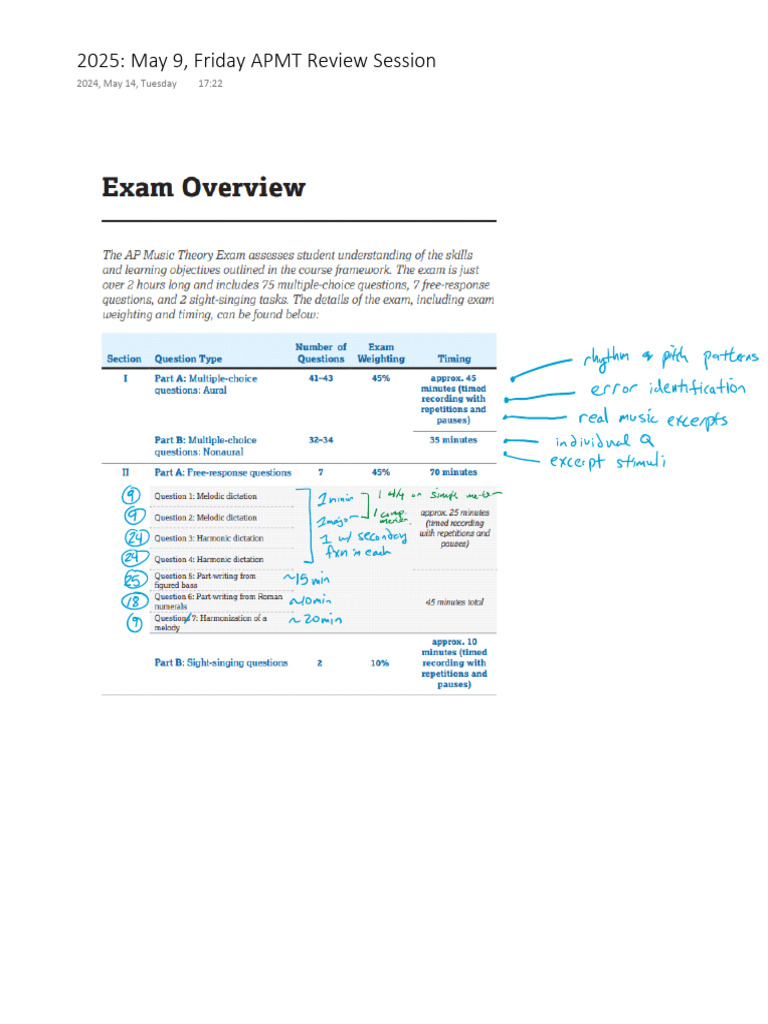 2025 May 9, Friday APMT Review Session | PDF