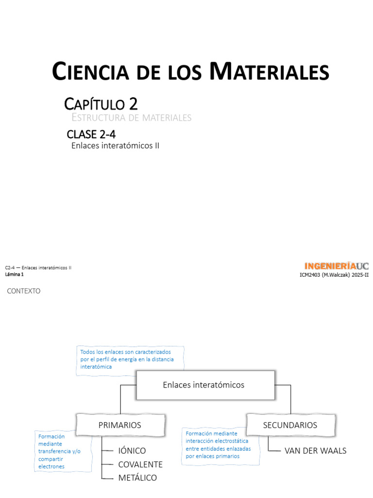 Estructura de Enlaces Interatómicos | PDF | Enlace químico ...
