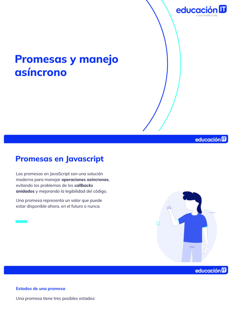 Promesas en JavaScript: Guía Completa | PDF | Json | Script Java