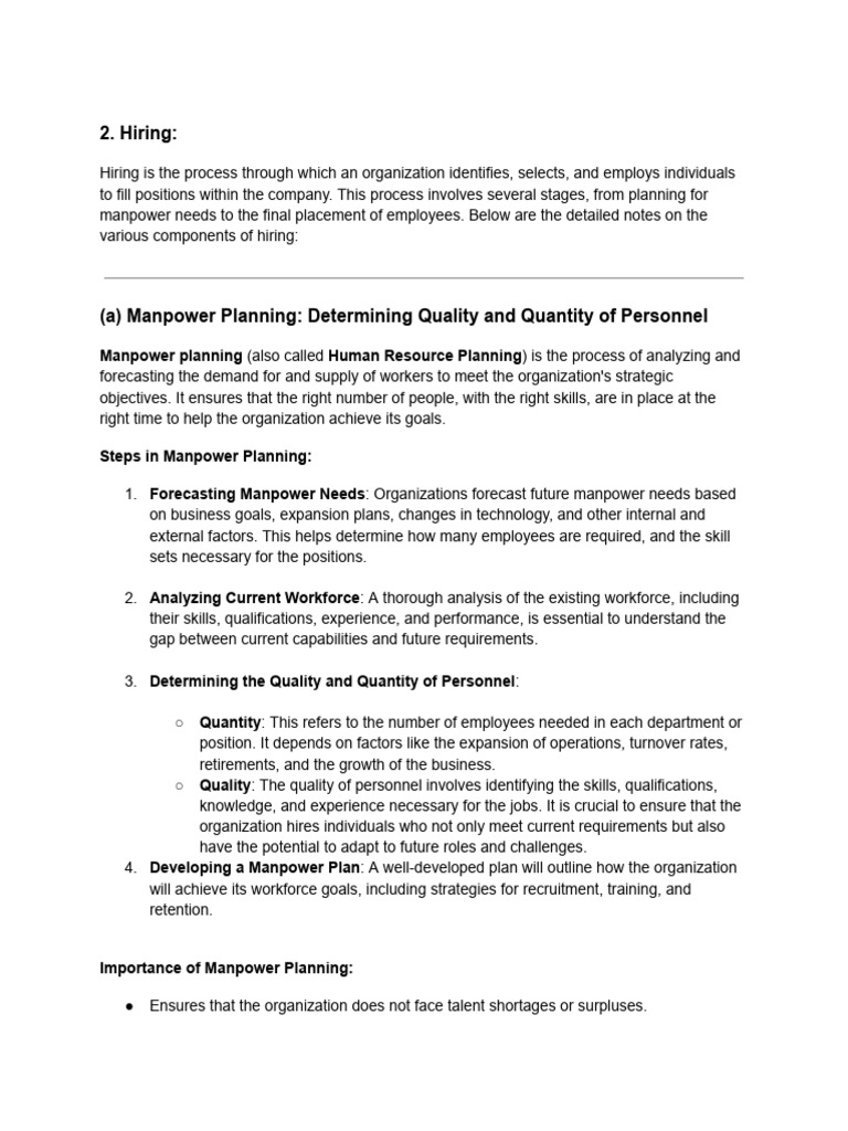 Comprehensive Guide to Hiring Processes | PDF | Recruitment | Human ...