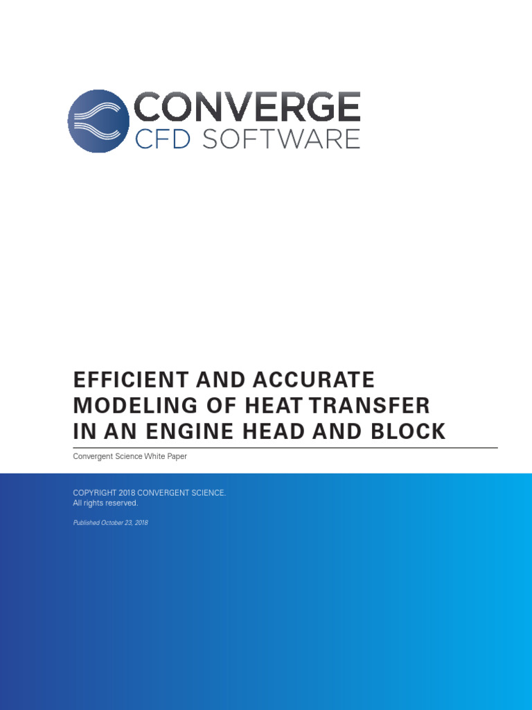 CONVERGE CFD Efficient and Accurate Modeling | PDF | Heat Transfer ...