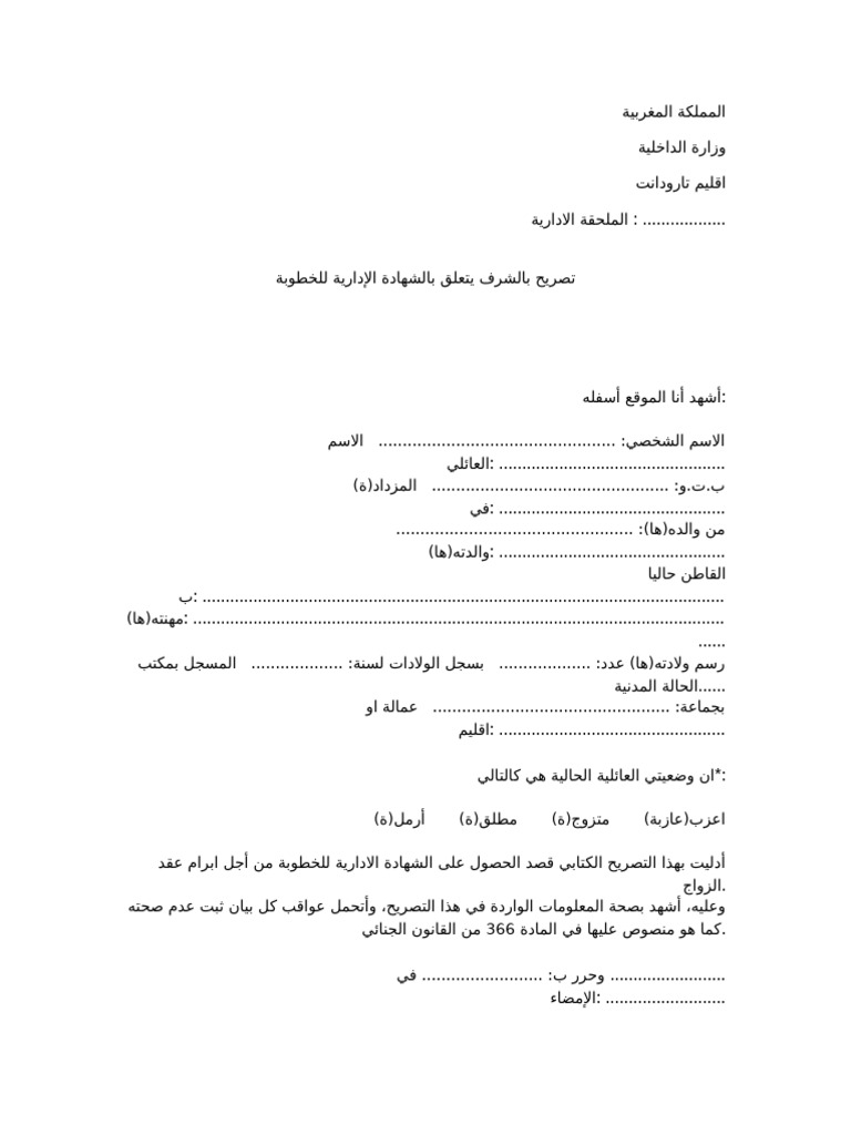 Shahada Khitouba | PDF