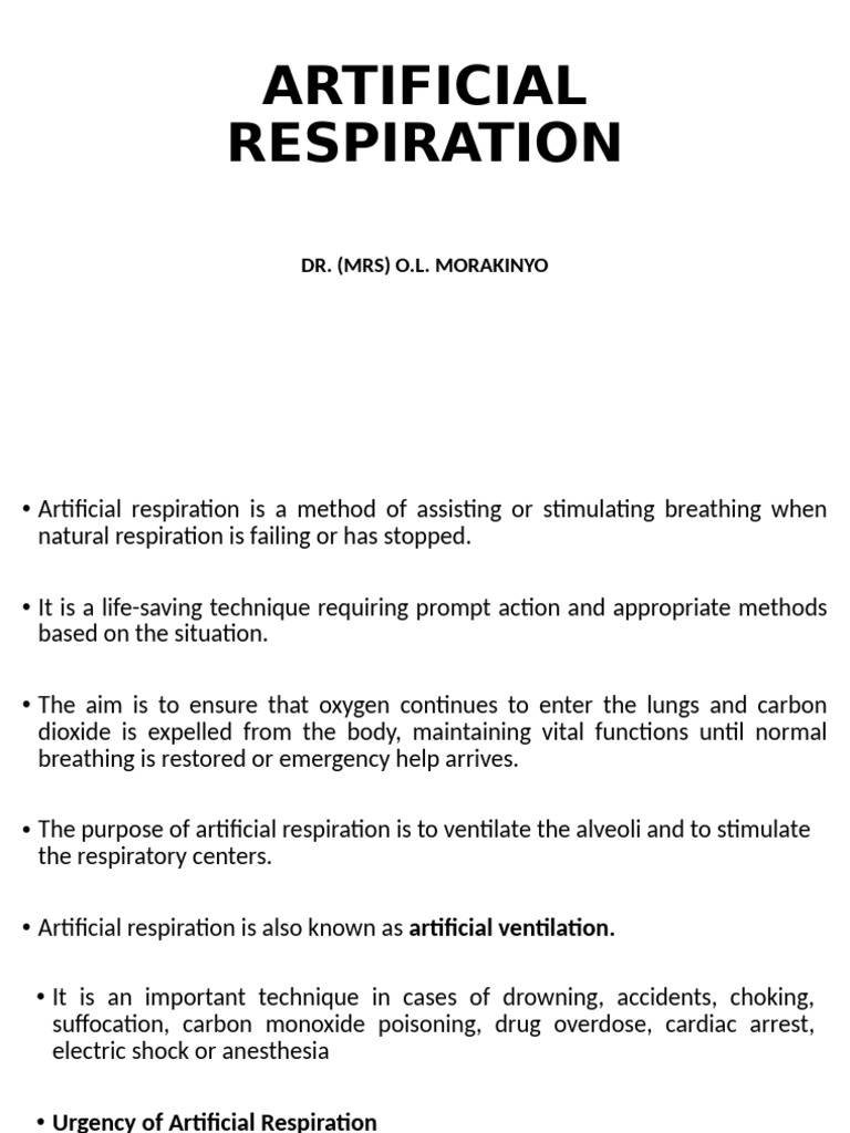 Artificial Respiration | PDF | Breathing | Respiratory System