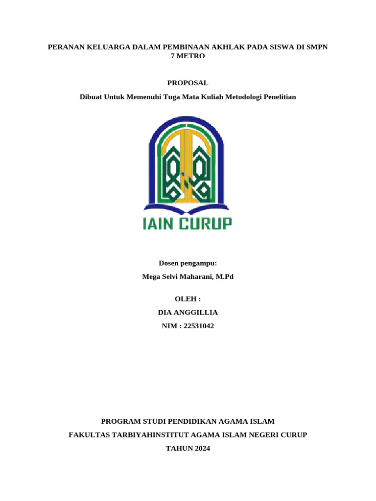 Metopen Proposal Anggil | PDF