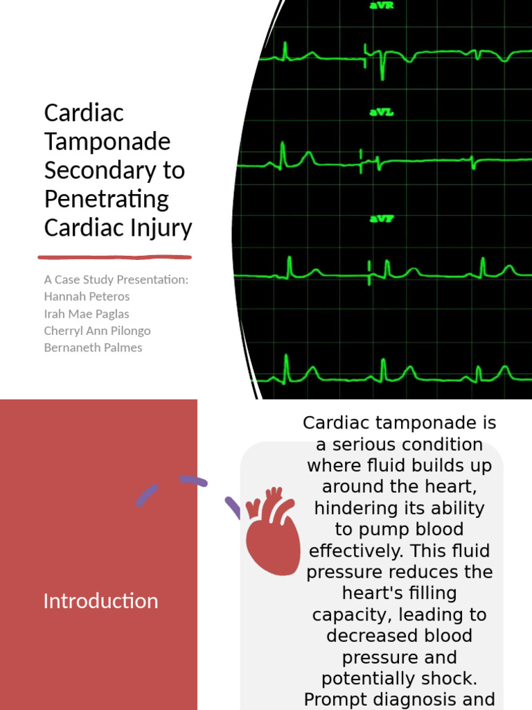 Cardiac Tamponade: Case Study Insights | PDF | Heart | Clinical Medicine