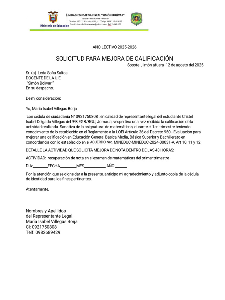 Formato SUGERIDO de Solicitud de Mejora-3 | PDF