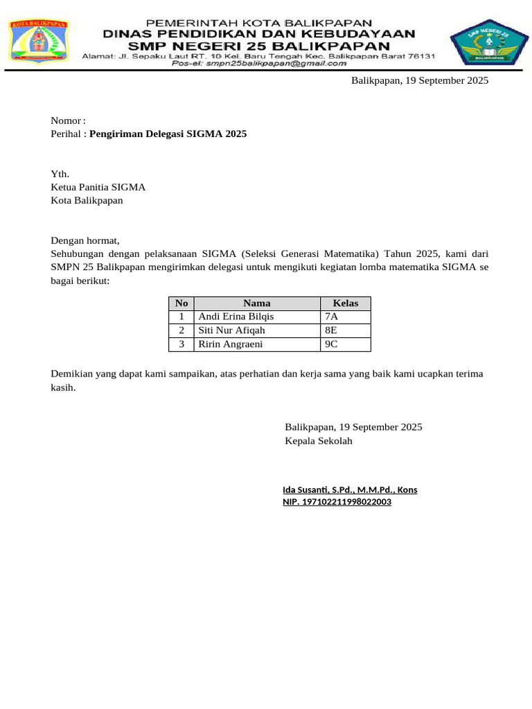 Surat Delegasi | PDF
