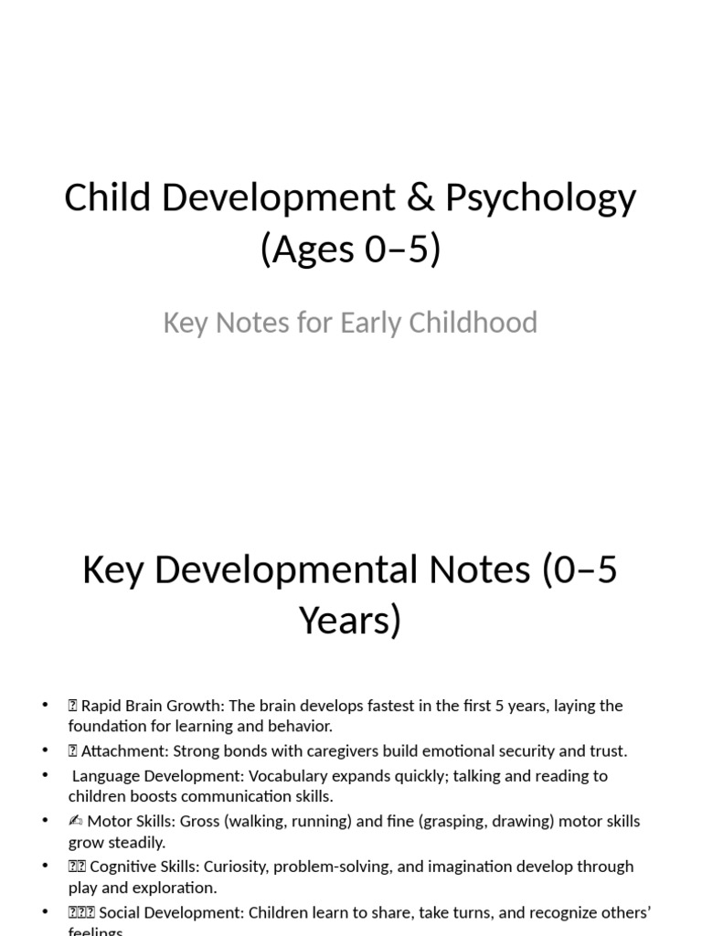 Child Development 0 5 With Intro | PDF