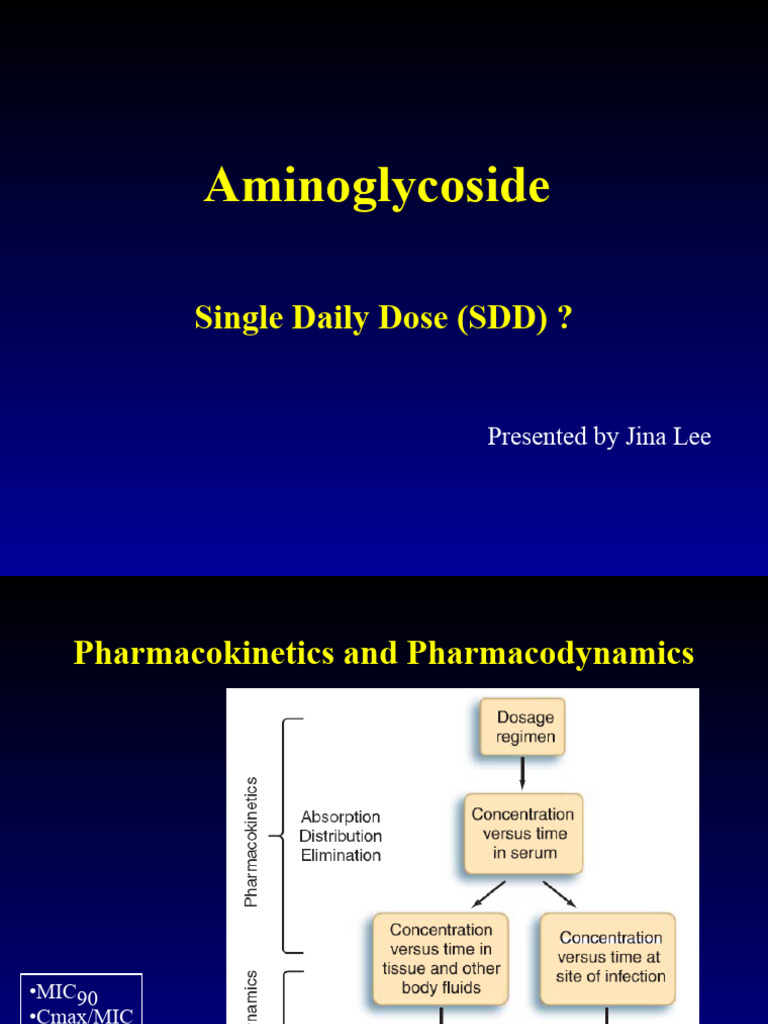 Aminoglycoside Single Daily Dose (SDD) | PDF | Medical Specialties | Drugs