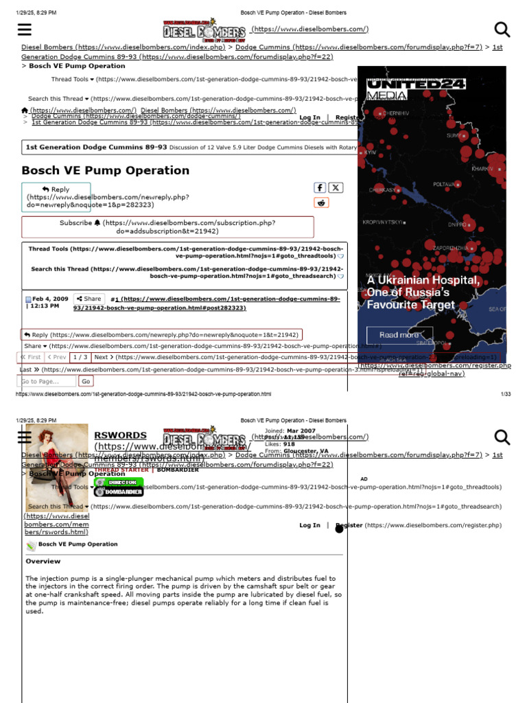 Bosch Ve Pump Guide For Dodge Cummins Pdf Fuel Injection Diesel