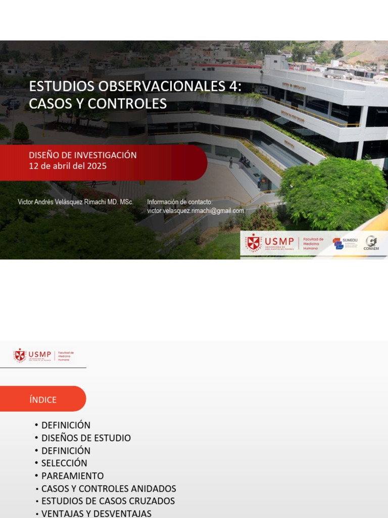 Clase 6 - Observacionales 4 - Casos y Controles | PDF | Experimentar | Estudio de cohorte