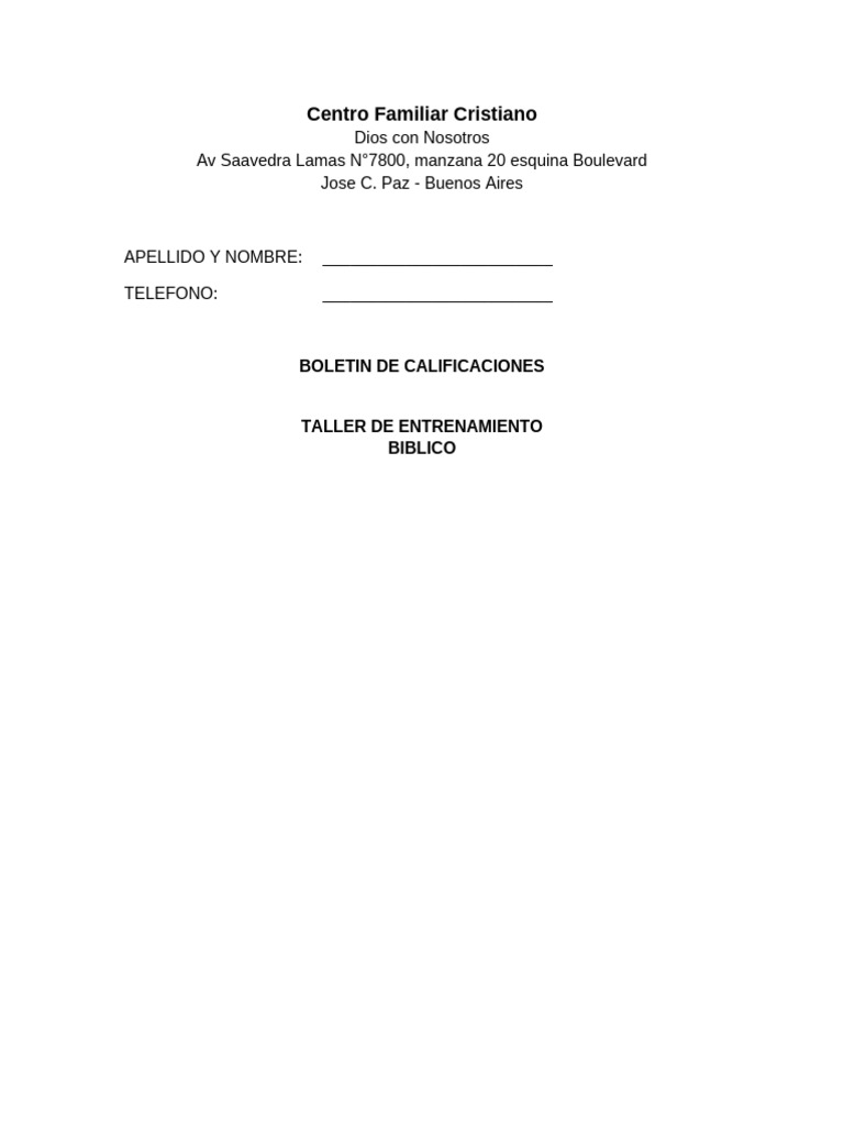 Boletin Centro Cristiano Editable v2 | PDF