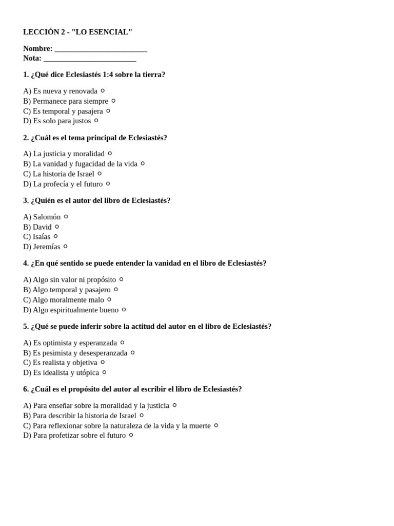 Leccion 2 - Lo Esenciales | PDF