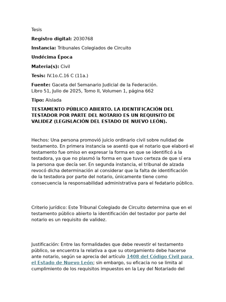 Testamento Abiero | PDF | Ley común | Justicia