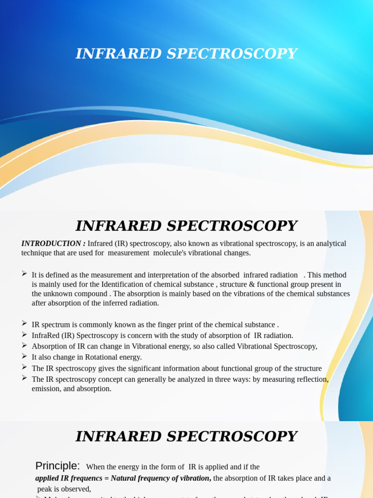 Infrared Spectroscopy Fundamentals | PDF | Infrared Spectroscopy ...