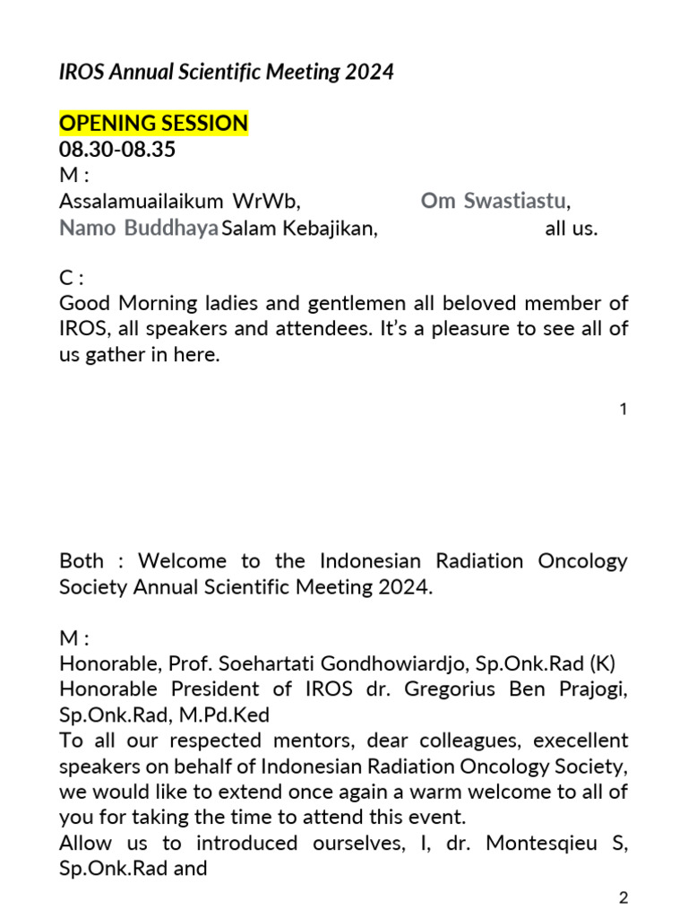 IROS Annual Scientific Meeting 2024 Rev4 | PDF