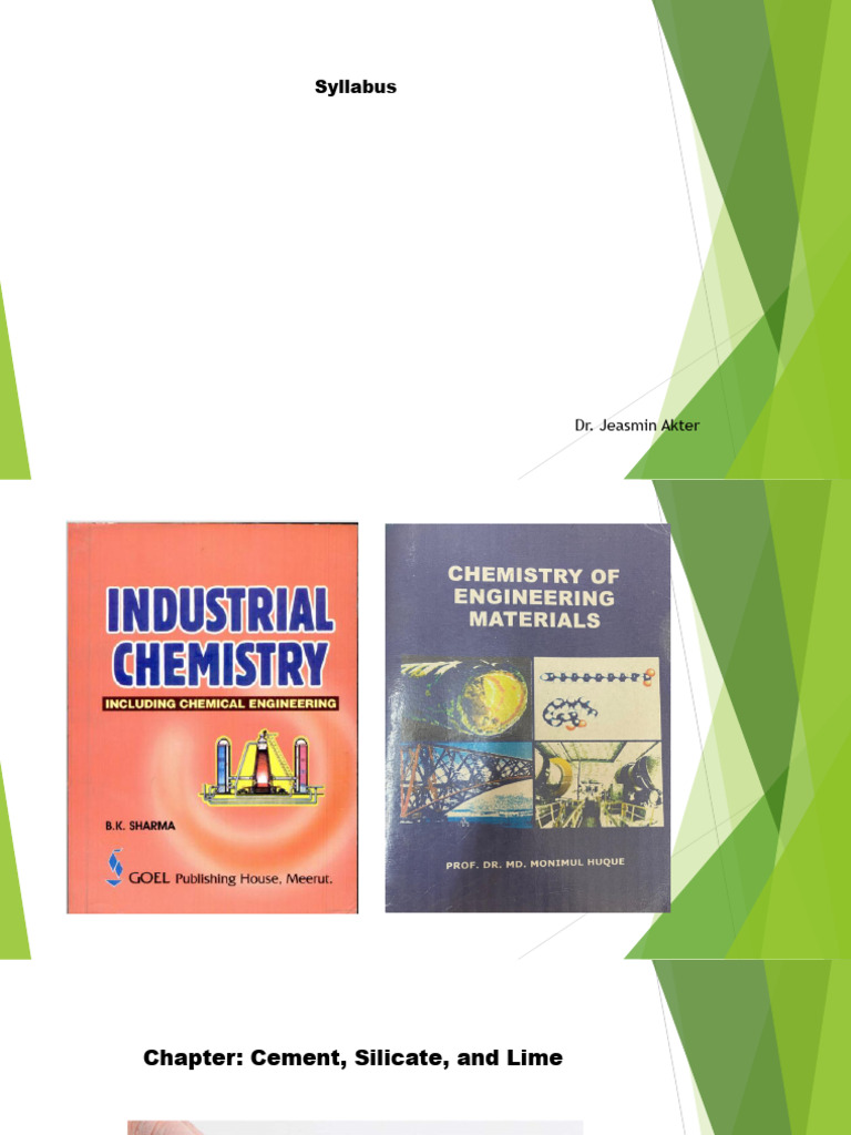 Cement, Silicates, and Lime Chemistry | PDF | Cement | Concrete