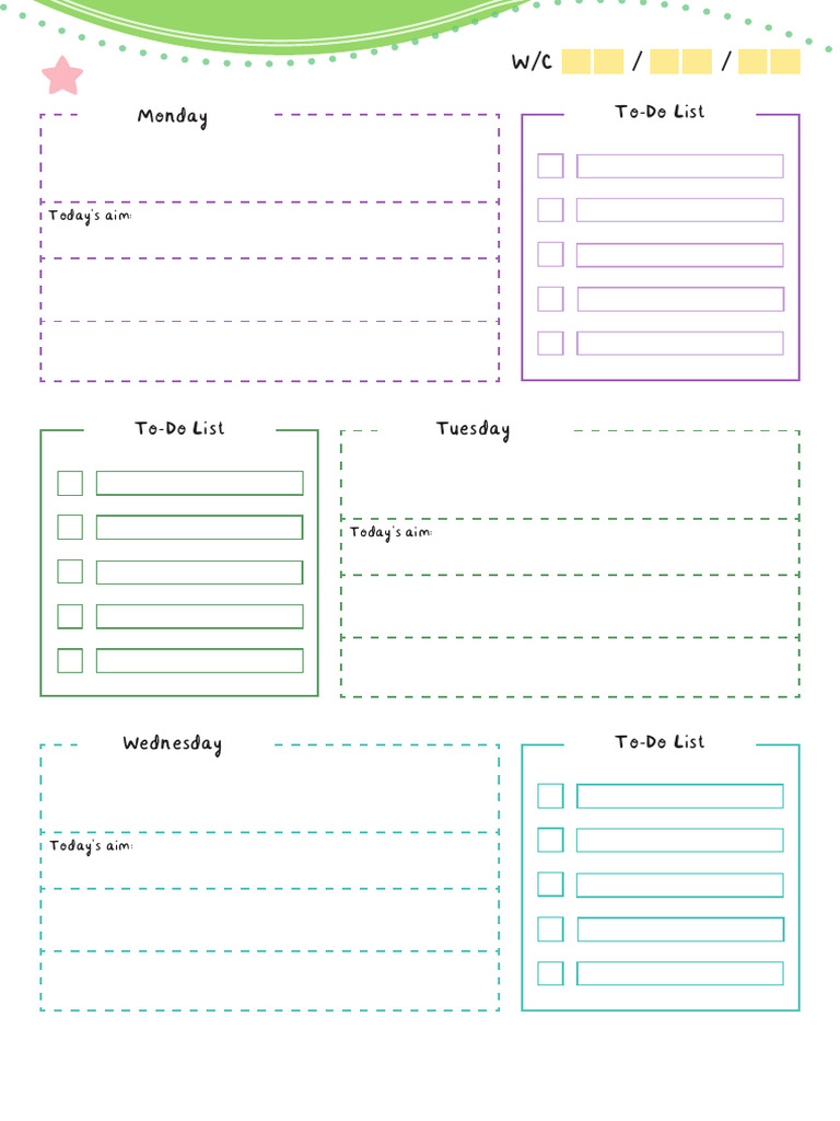 Weekly To-Do List Template | PDF