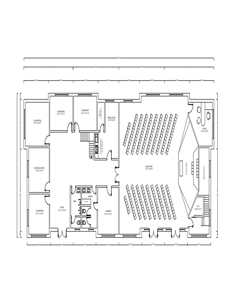 Church Floor Plan Layout Details | PDF