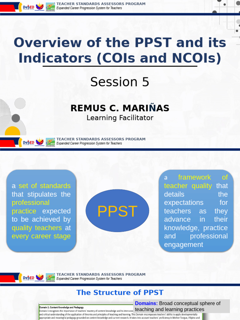 Overview of The PPST and Its Indicators (COI and NCOI) - New | PDF | Educational Assessment ...