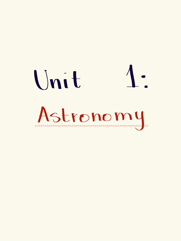 Astronomy Notes | PDF