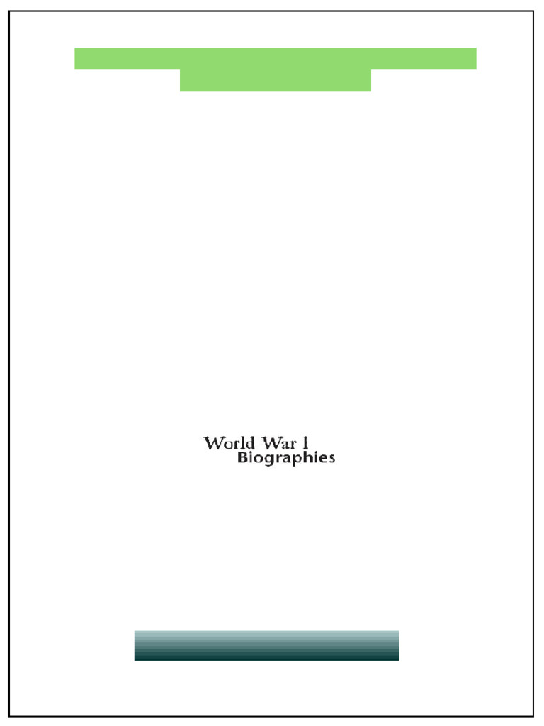 World War I Reference Library 1st Edition Sara Pendergast Full Digital ...