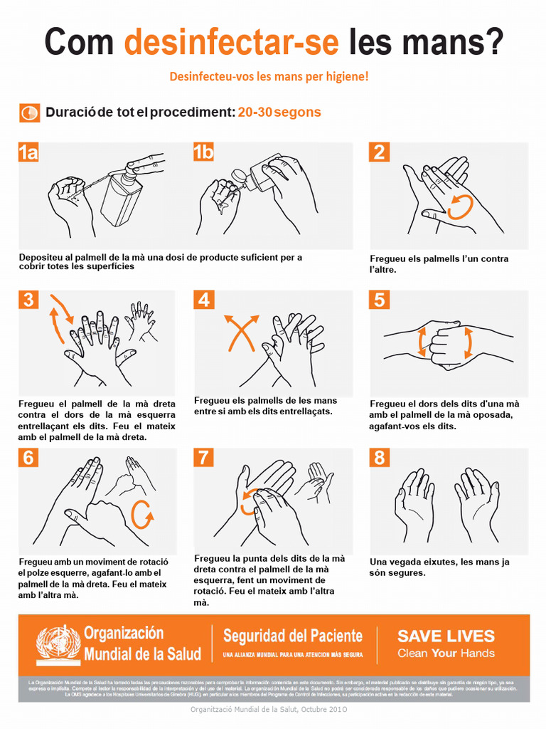 Cómo Desinfectar Manos VL | PDF