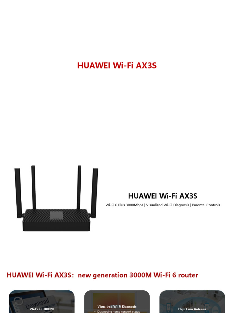 Huawei Wifi Ax3s Mainslide | PDF | Wi Fi | Computer Network
