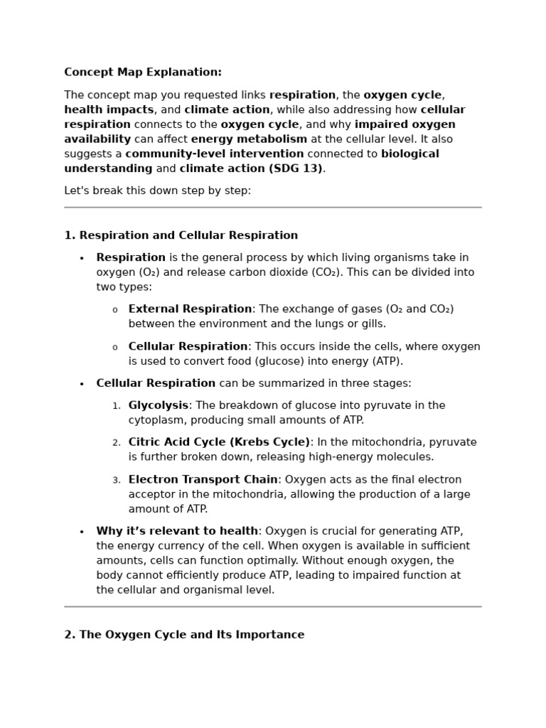 Bioenergetics Concept Map | PDF | Cellular Respiration | Adenosine ...