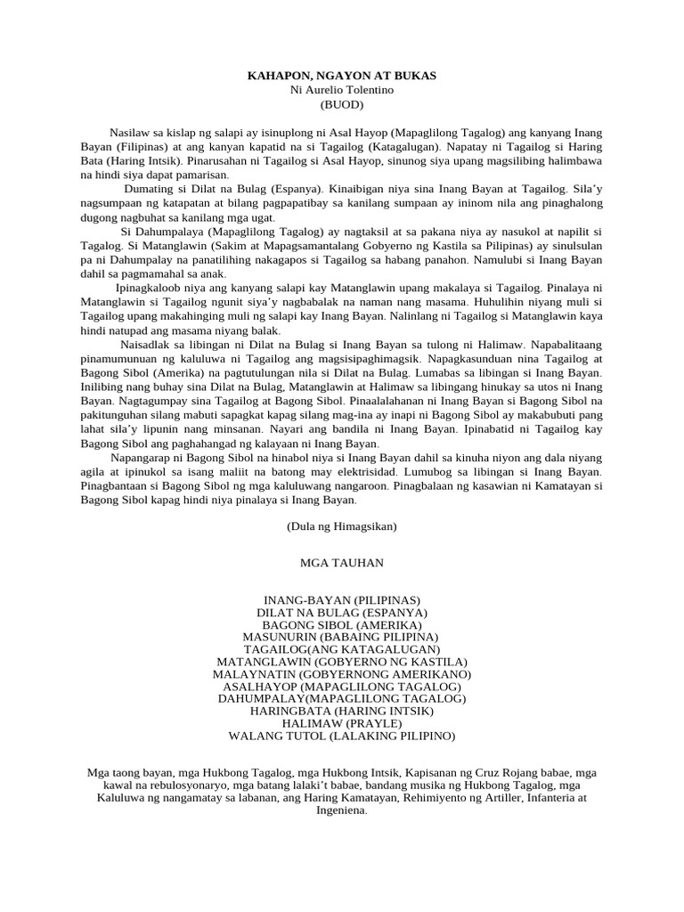 Kahapon Ngayon at Bukas | PDF