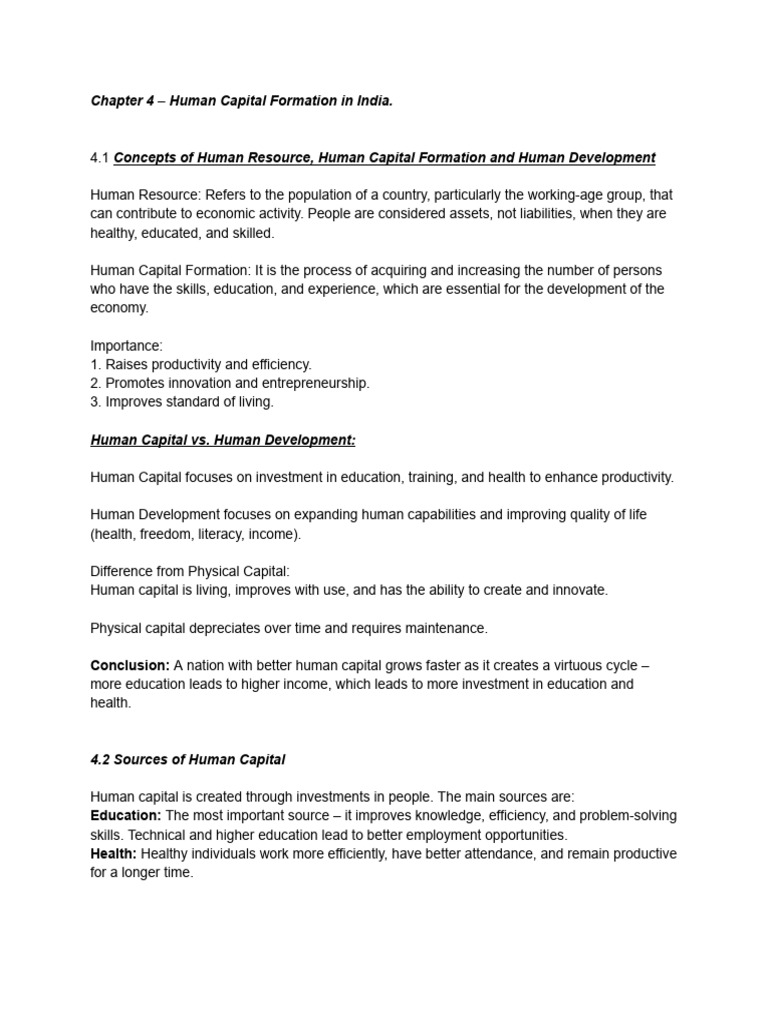 Human Capital Formation... | PDF | Economic Growth | Human Capital
