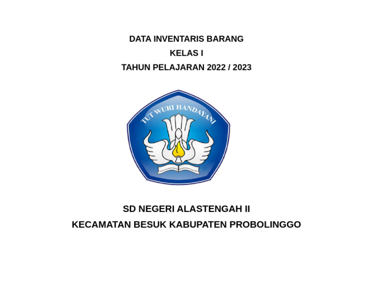 Sampul Data Inventaris Barang | PDF