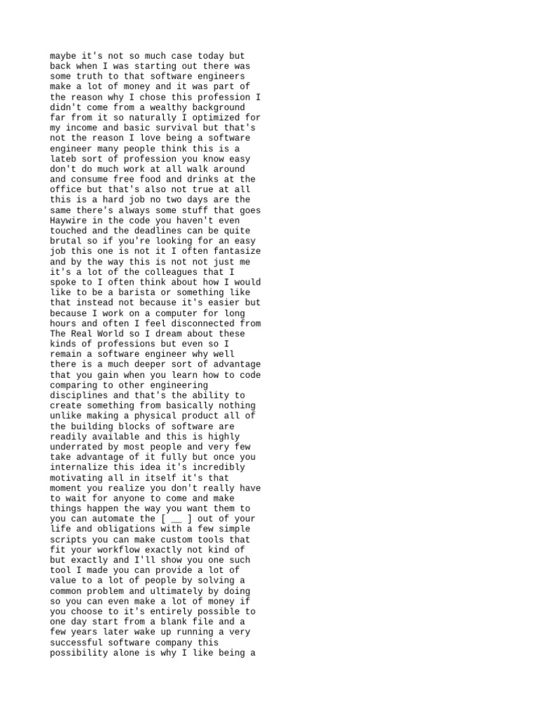 (English (Auto-Generated) ) Why I Love Being A Software Engineer ...