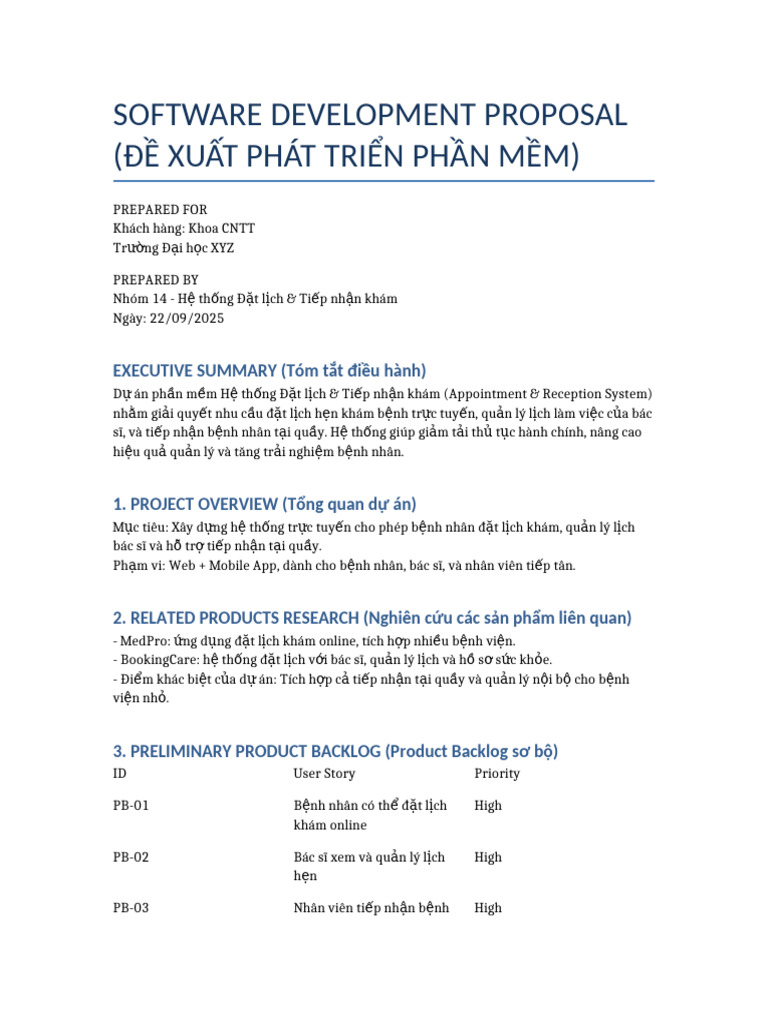 Software Development Proposal | PDF