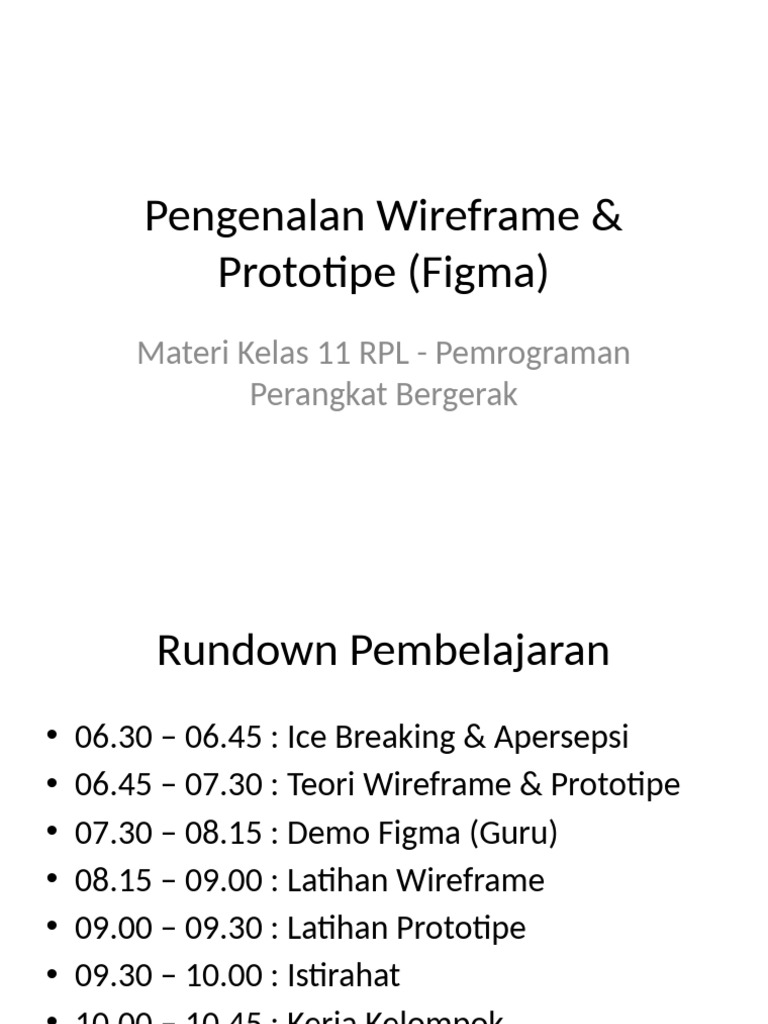 Materi Pengenalan Wireframe Prototipe Figma | PDF