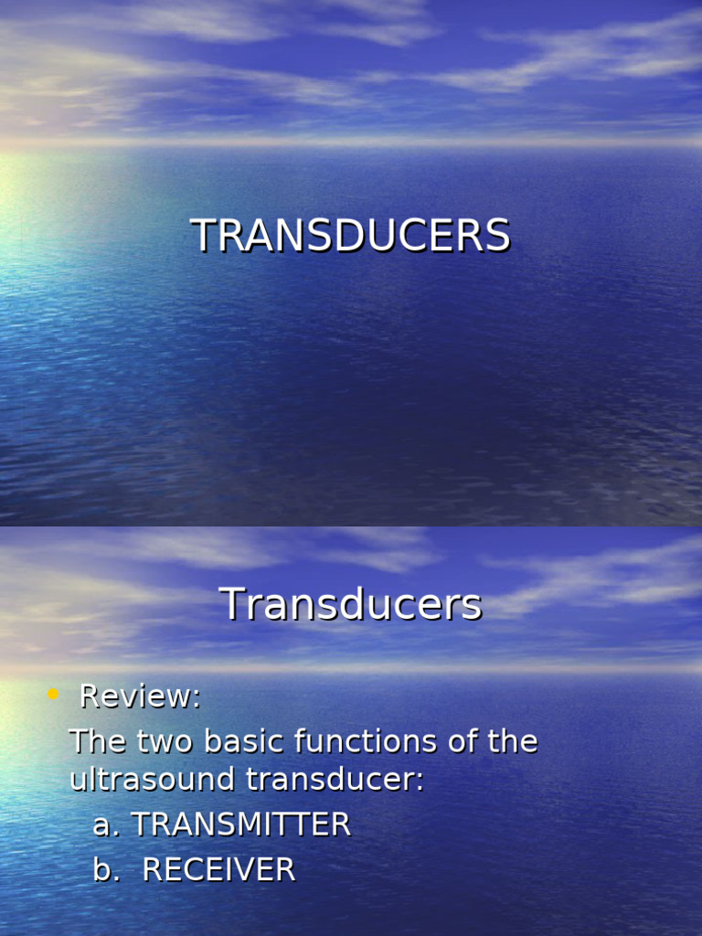 Transducers - Latest (3692KB) | PDF | Medical Ultrasound | Ultrasound