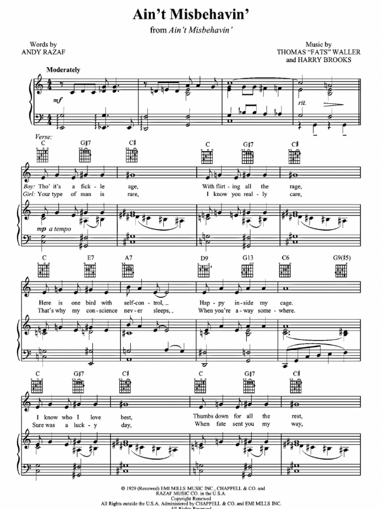 Aint Misbehavin | PDF